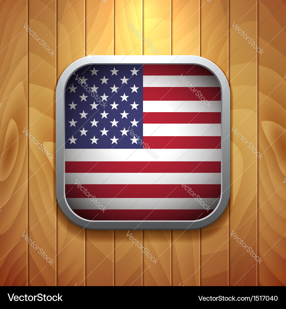 Usa Flag Icon Square