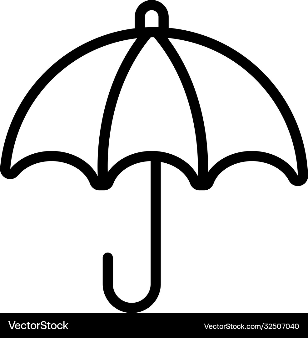 Umbrella insurance line style icon Royalty Free Vector Image