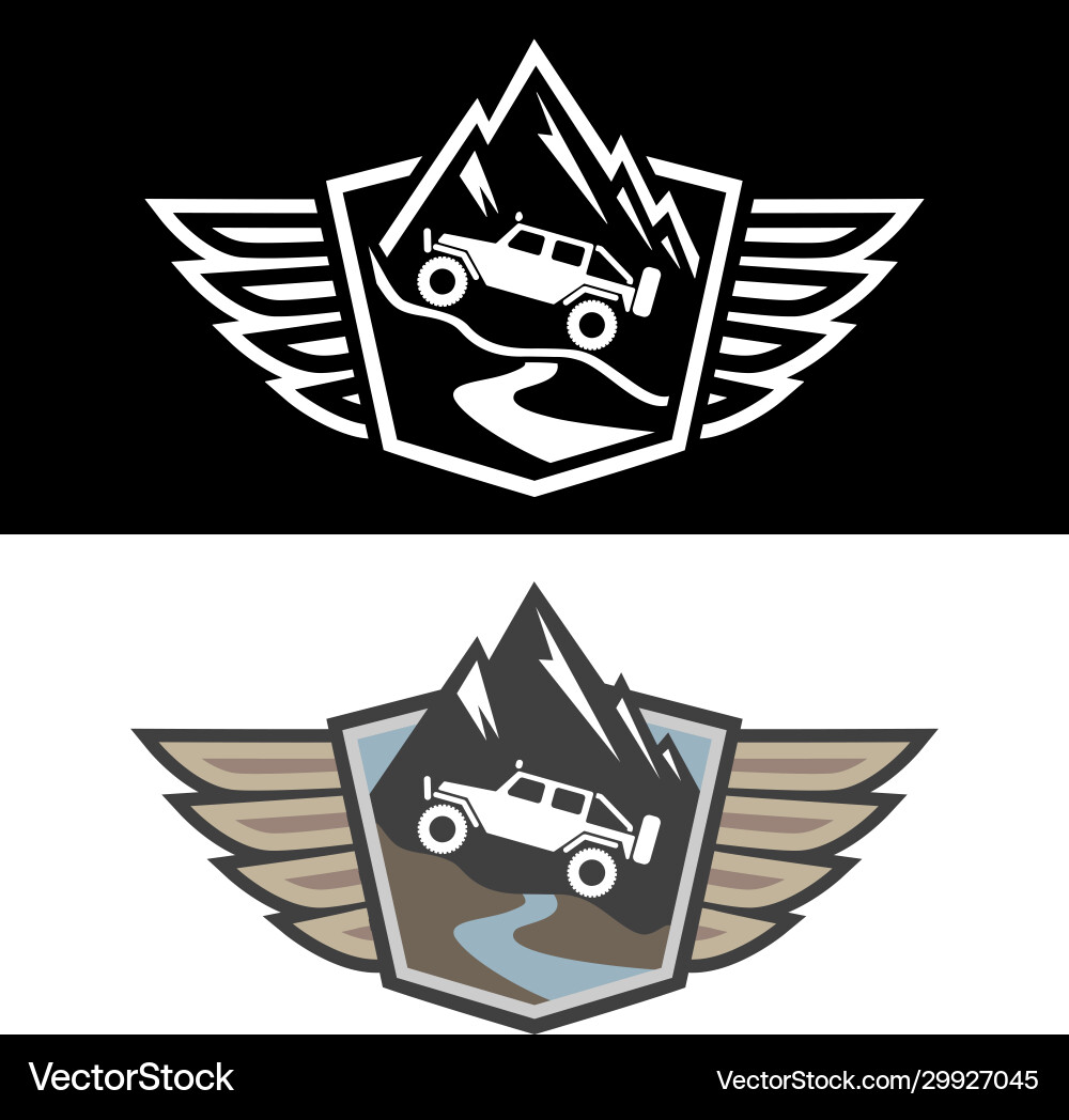 4x4 offroad adventure Royalty Free Vector Image