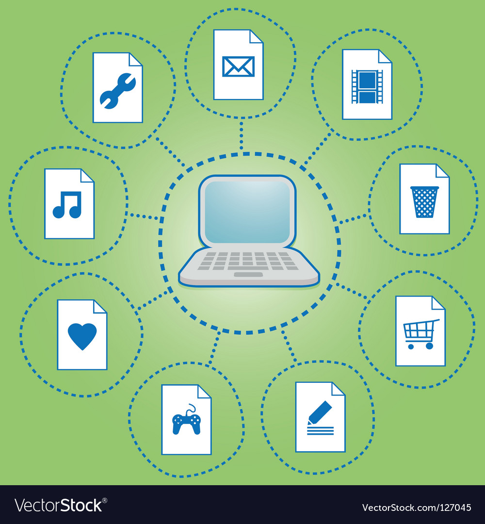 Computer files Royalty Free Vector Image - VectorStock