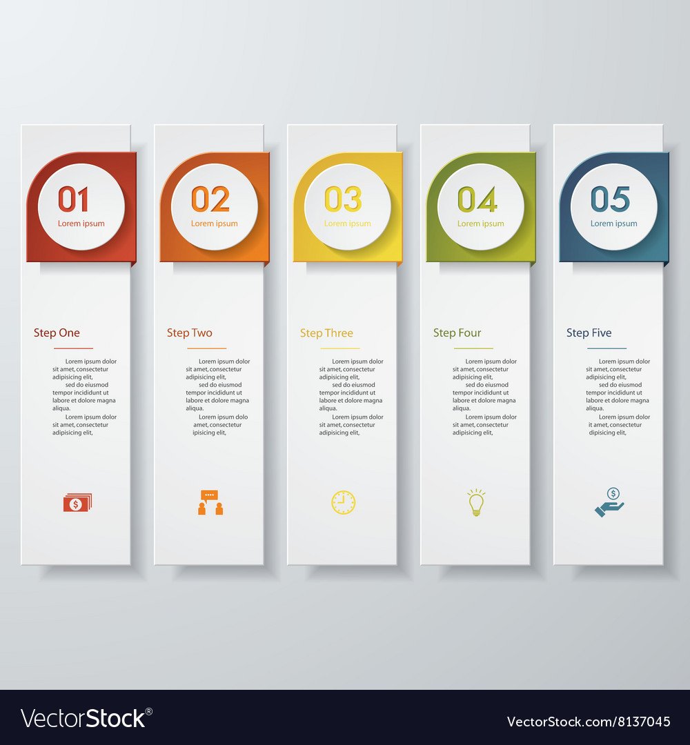 Design clean number banners template Royalty Free Vector Design clean number banners template Royalty Free Vector