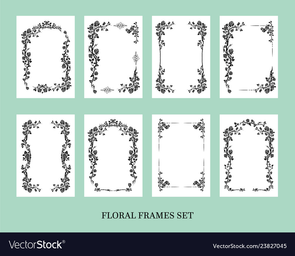 Frames set for invitation Royalty Free Vector Image