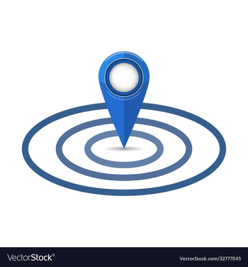 Gps location symbol flat design map pointer flat Vector Image
