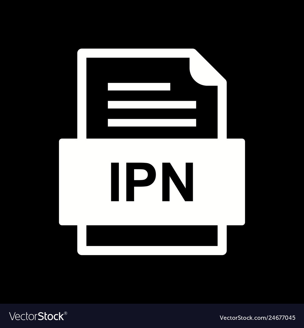 Ipn file document icon Royalty Free Vector Image