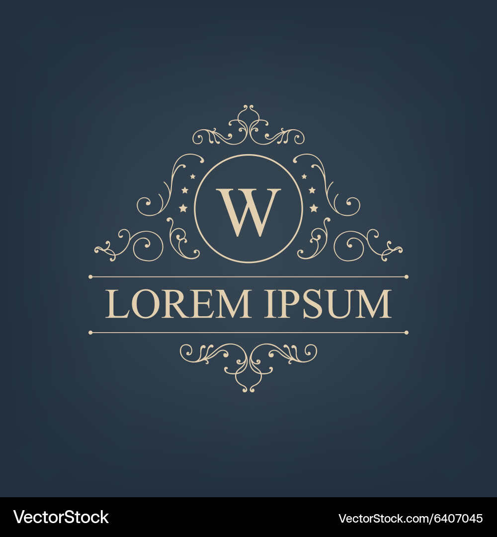 Luxury royal monogram logo icon isolated Vector Image