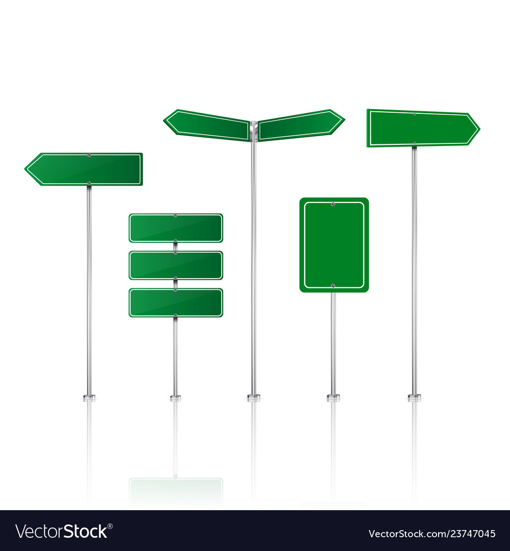 Road signs isolated Royalty Free Vector Image - VectorStock