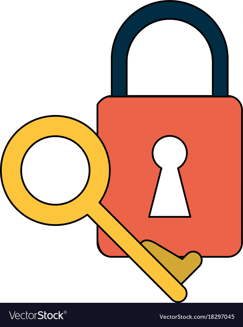Lock And Key Icon Key And Lock Thin Line Icon. Padlock Vector