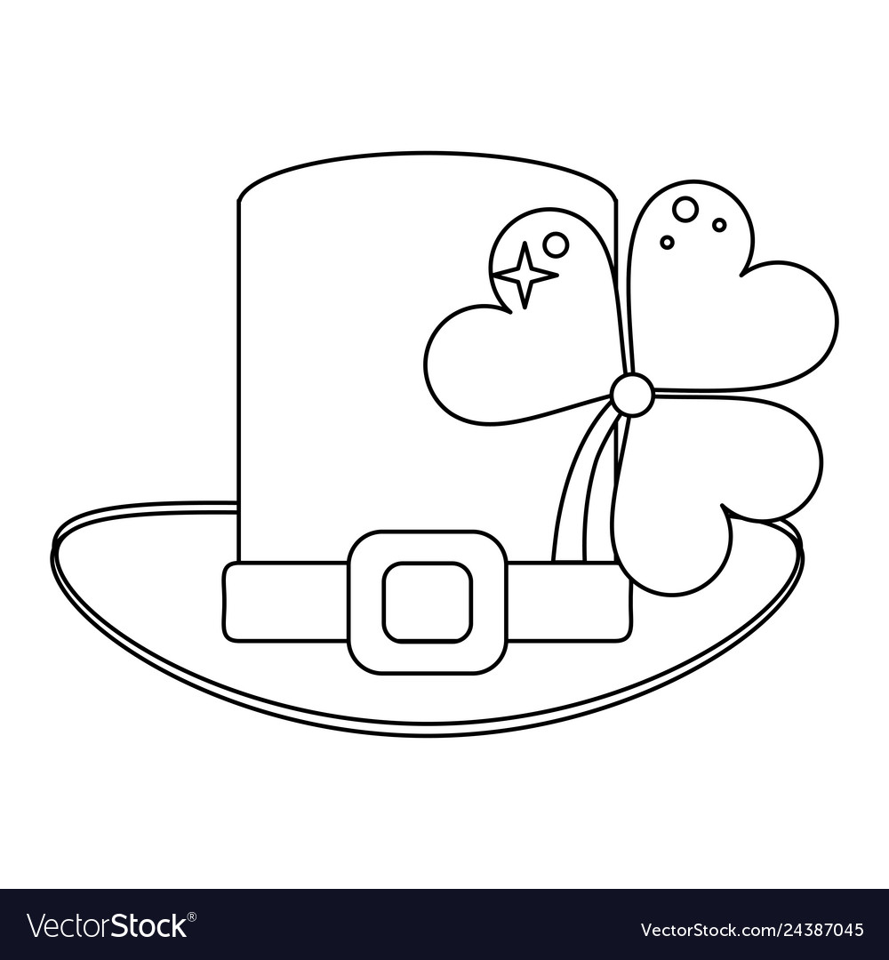 Saint patricks cartoons in black and white Vector Image
