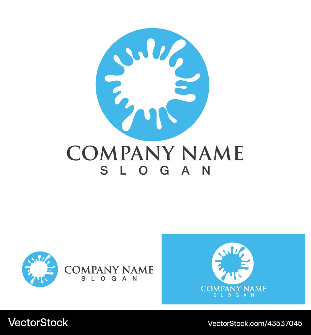Splash water logo and symbol Royalty Free Vector Image