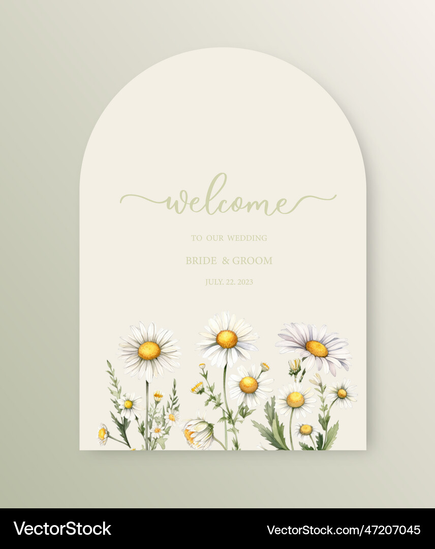 Welcome arch wedding sign calligraphy Royalty Free Vector