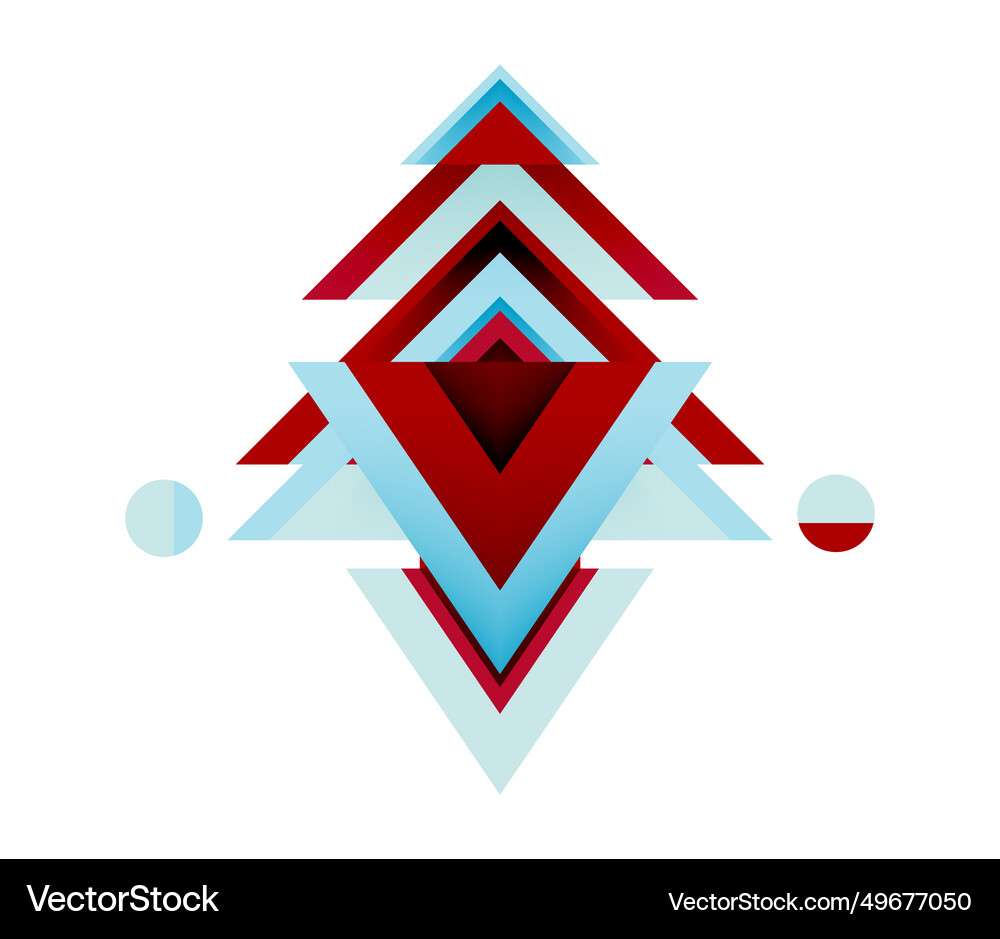 Christmas tree abstract geometric triangles new Vector Image