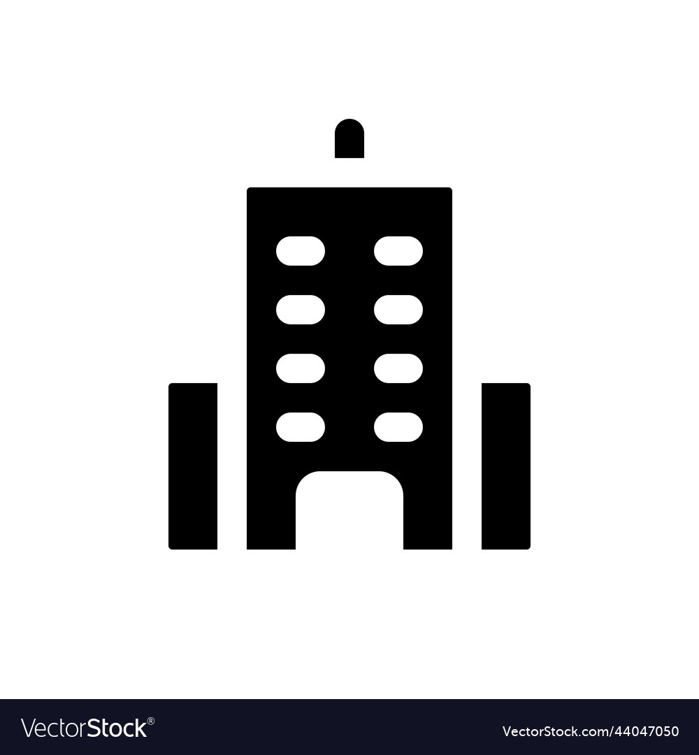 Hospital building black glyph ui icon Royalty Free Vector Hospital building black glyph ui icon Royalty Free Vector