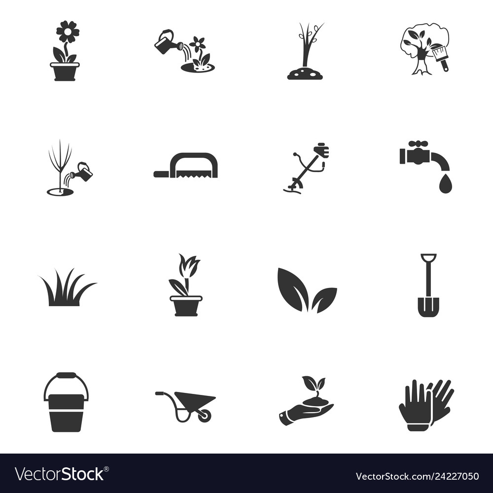 Landscape Architecture Icons Interior And Landscape Design Icons Stock