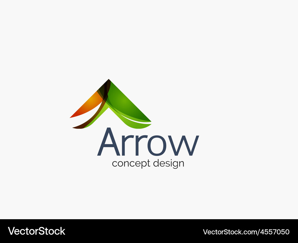 Modern company logo clean glossy design Royalty Free Vector