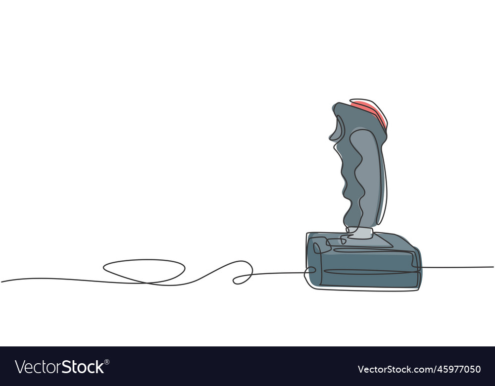 One Continuous Line Drawing Of Retro Old Classic Vector Image