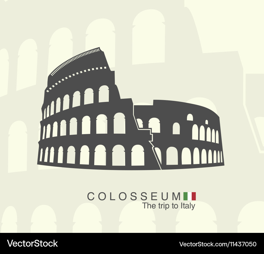 Roman colosseum isolated Royalty Free Vector Image