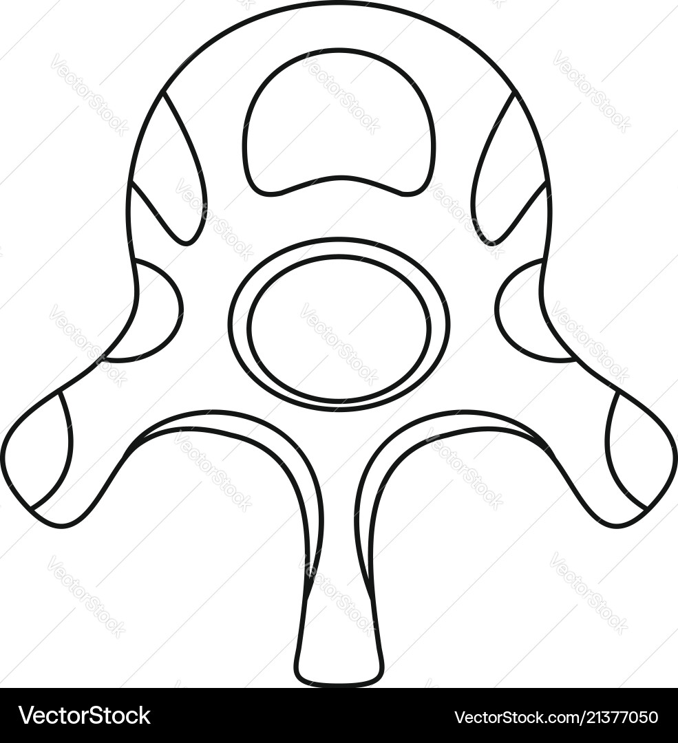 Vertebra disc icon outline style Royalty Free Vector Image