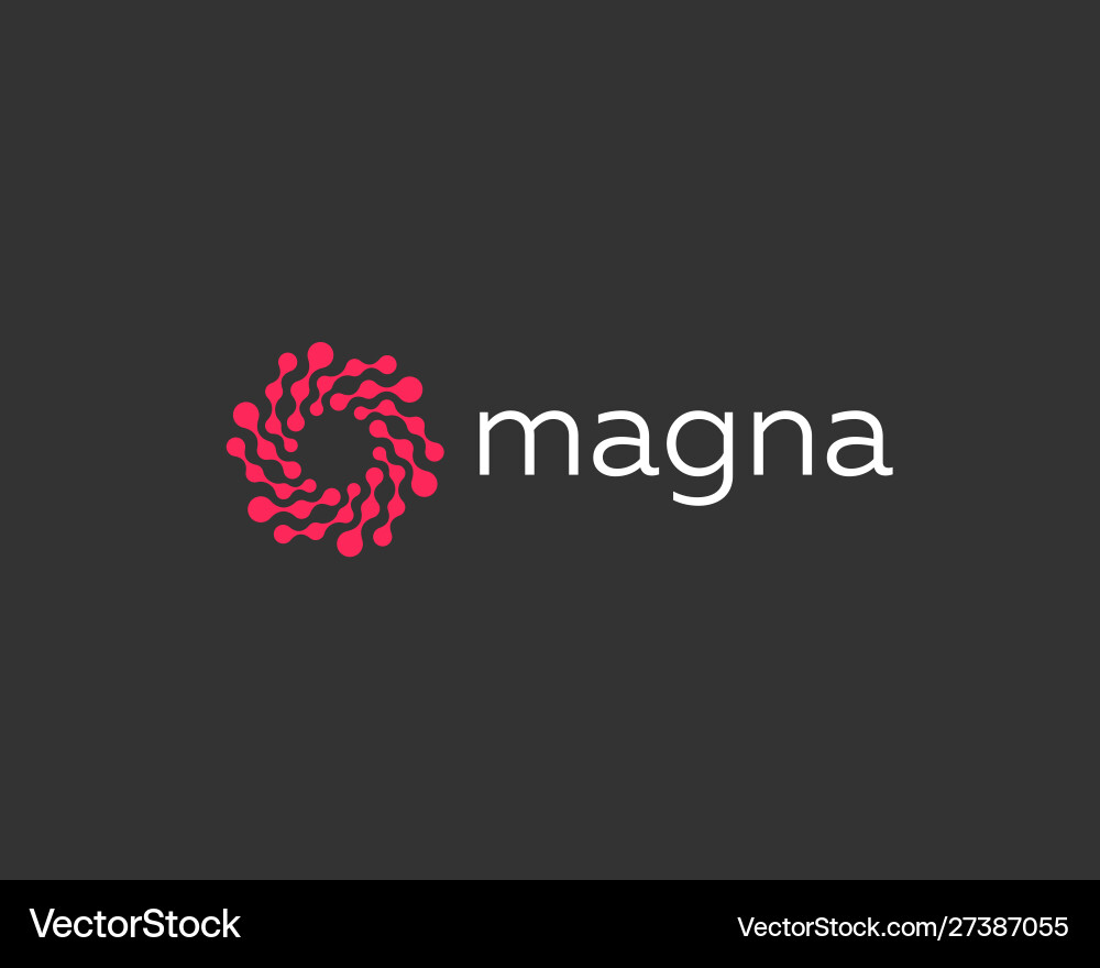 Abstract color dot logo icon design modern minimal