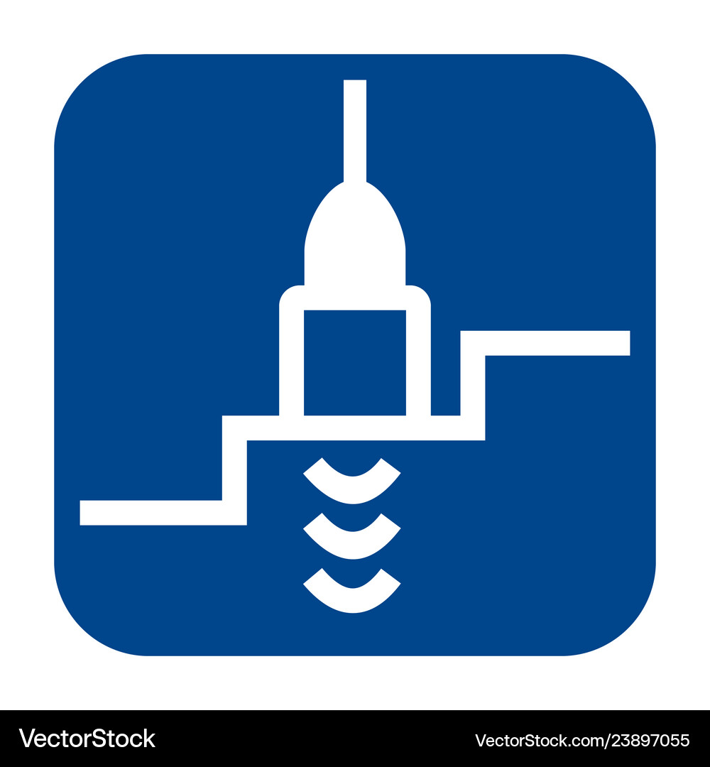 Flat design icon of thickness measurement Vector Image