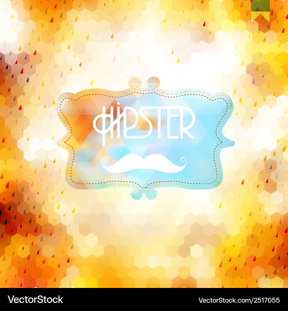 Hipster background on geometric shapes eps 10 Vector Image