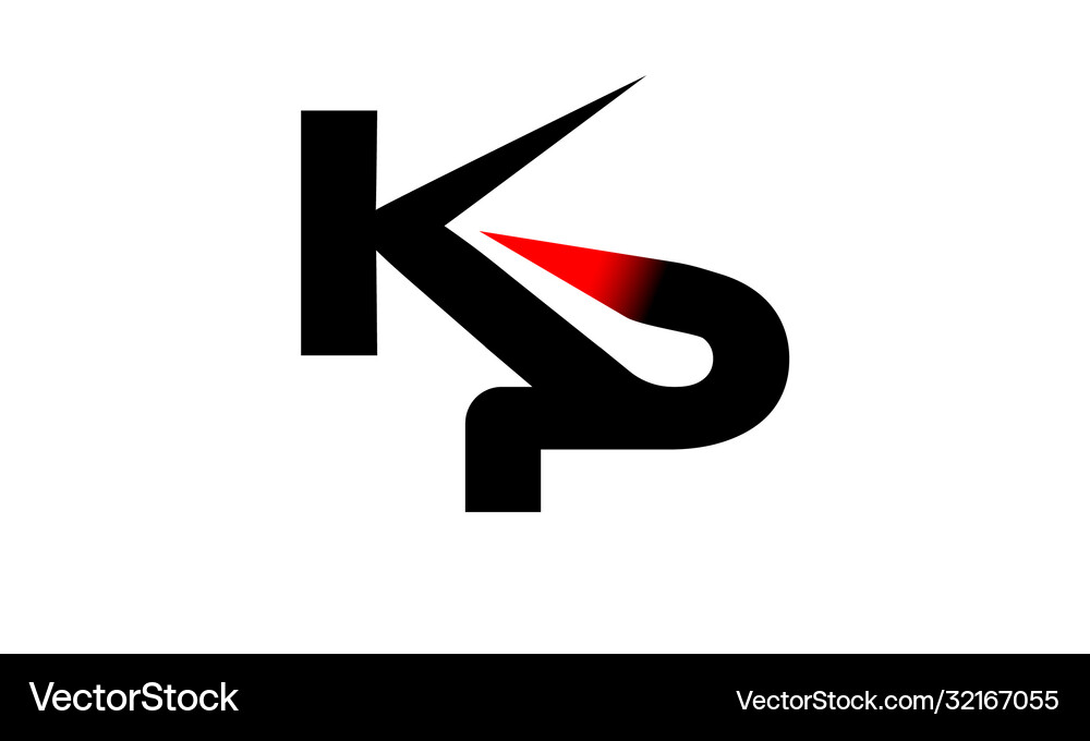 Kp initial Royalty Free Vector Image - VectorStock