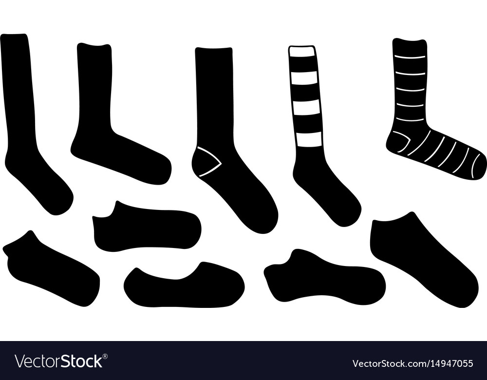 Set different socks Royalty Free Vector Image - VectorStock