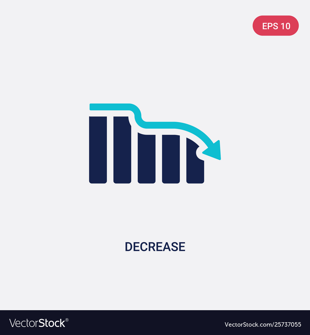 Two color decrease icon from e-commerce Royalty Free Vector