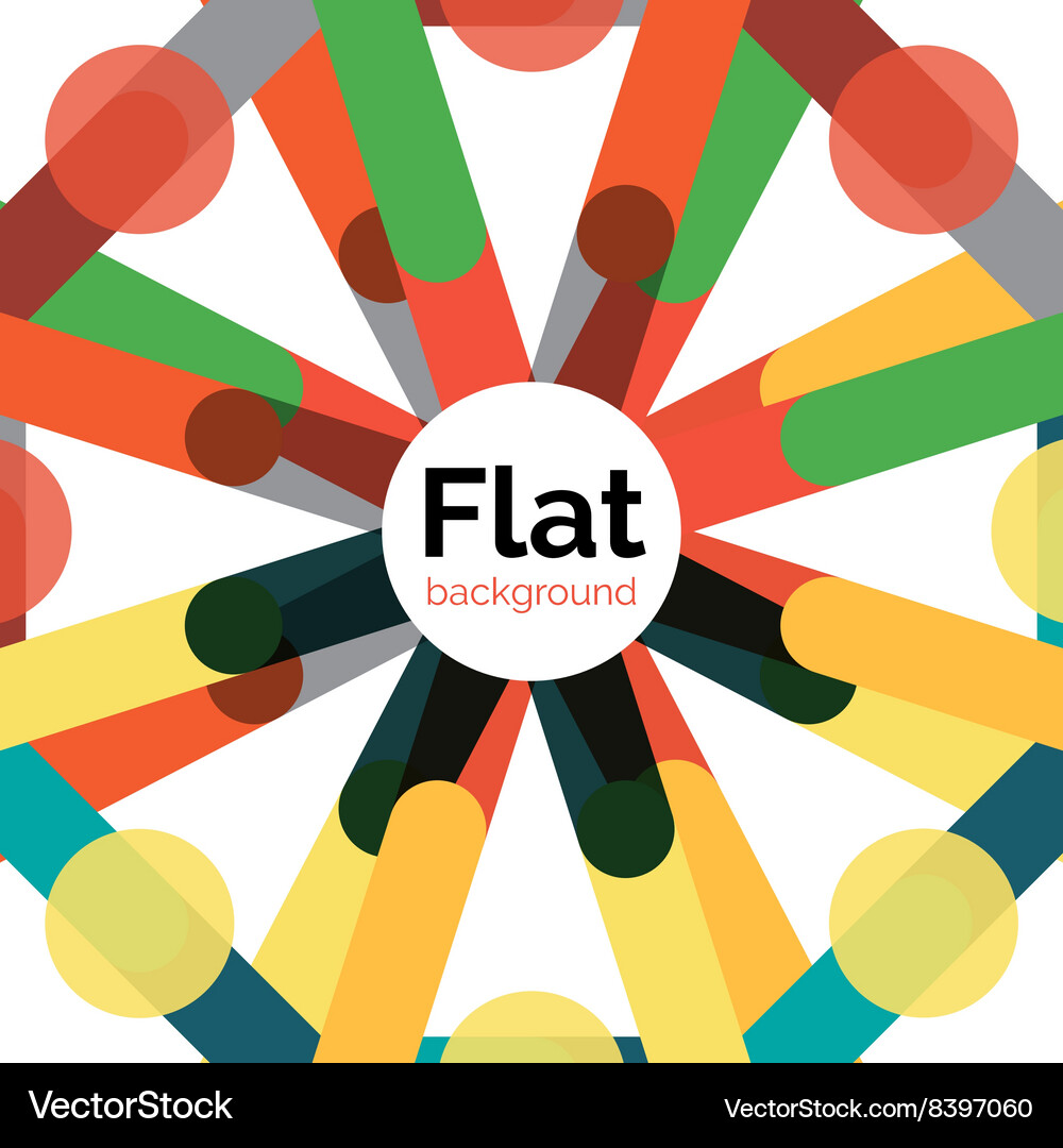 Colorful connected lines on white - abstract Vector Image