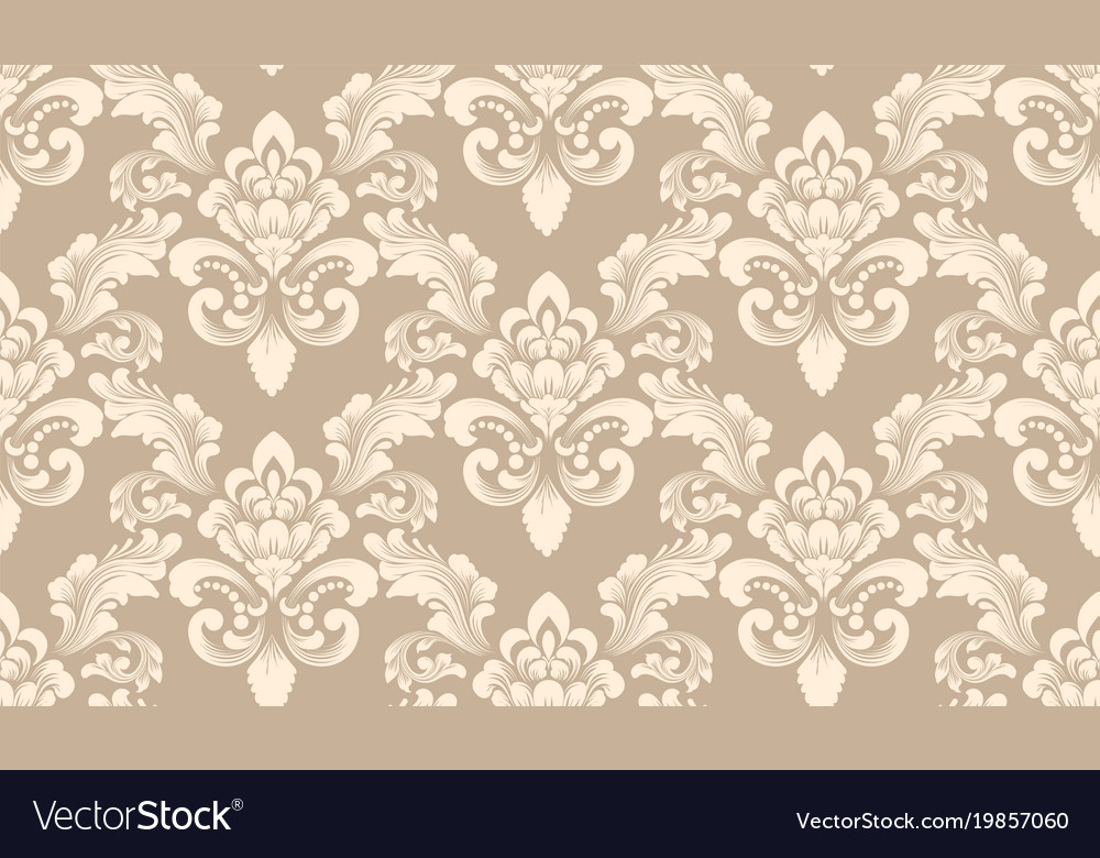 Damask seamless pattern background Royalty Free Vector Image