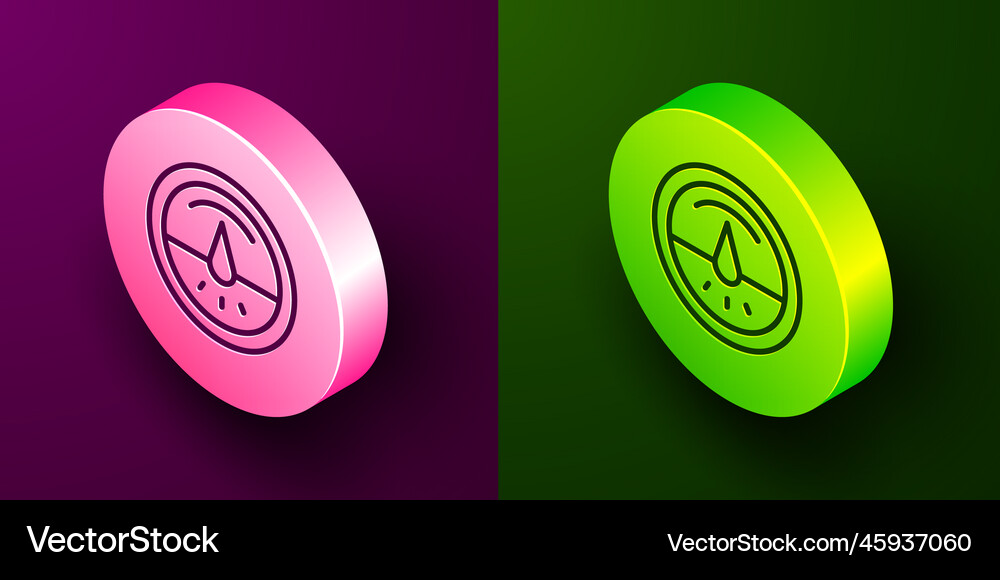 Isometric line electric meter icon isolated Vector Image