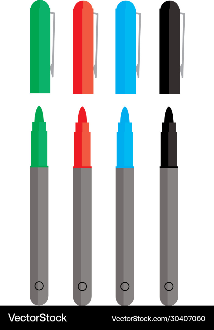 Permanent marker pens Royalty Free Vector Image
