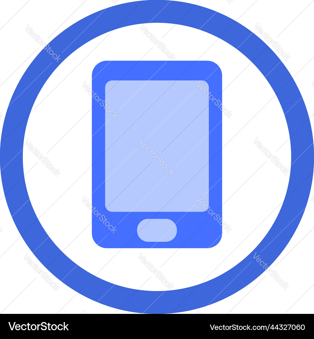 Purple mobile phone on a white background Vector Image