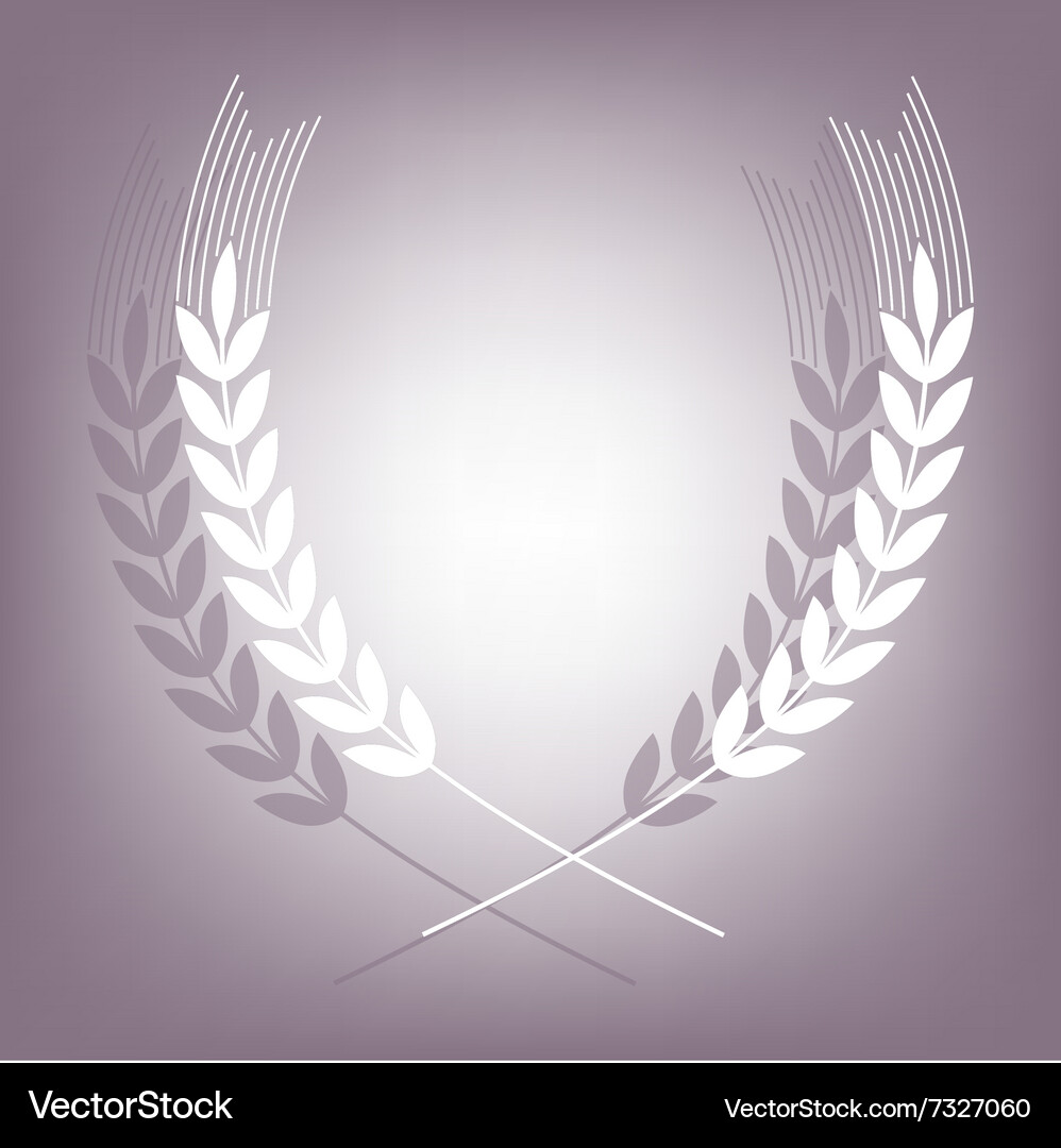 Wheat icon with shadow Royalty Free Vector Image