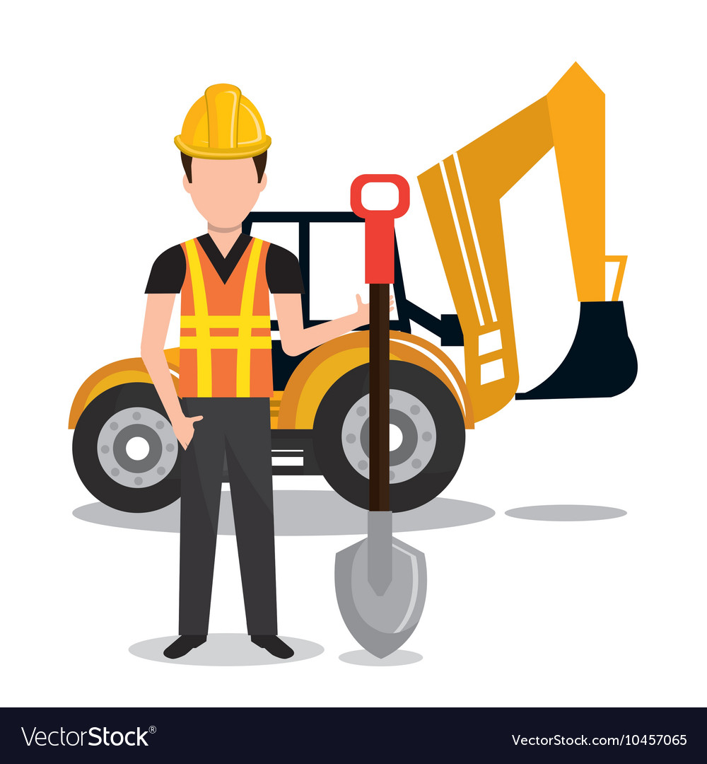 Builder constructor worker icon Royalty Free Vector Image