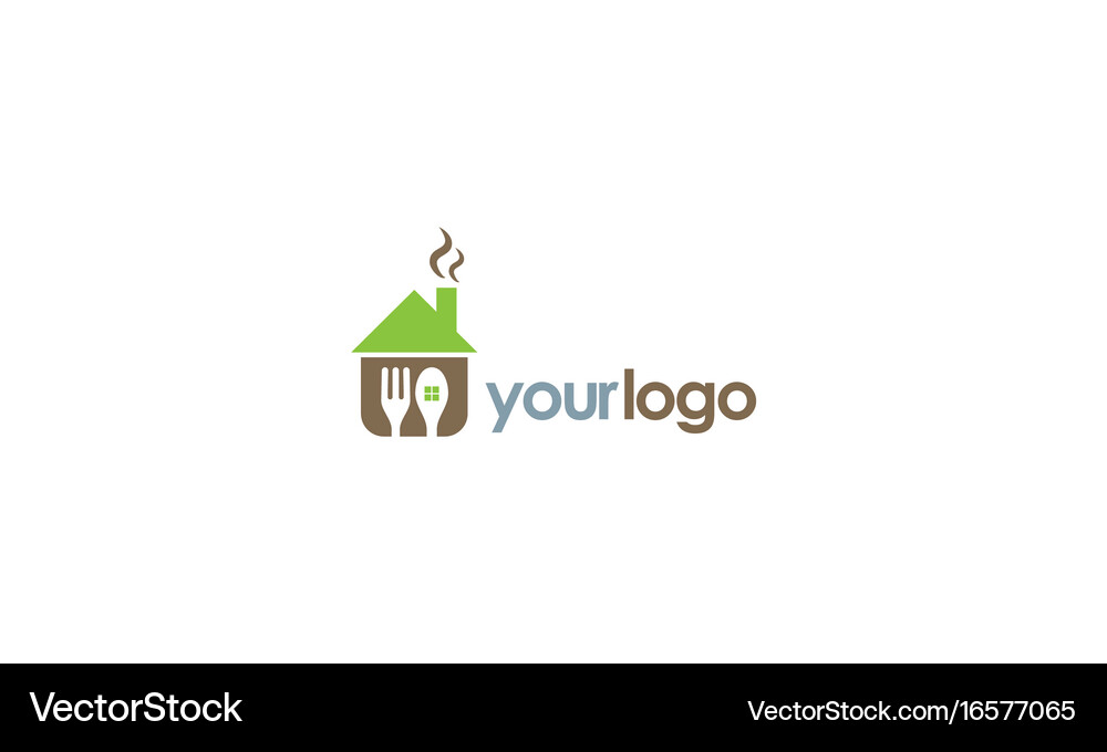 Chef's Home Food Logo Royalty Free Vector Image