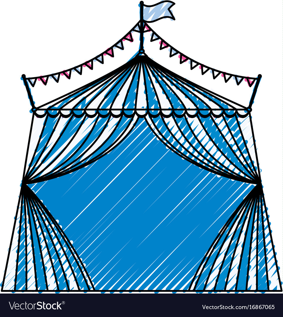 Circus striped tent Royalty Free Vector Image - VectorStock