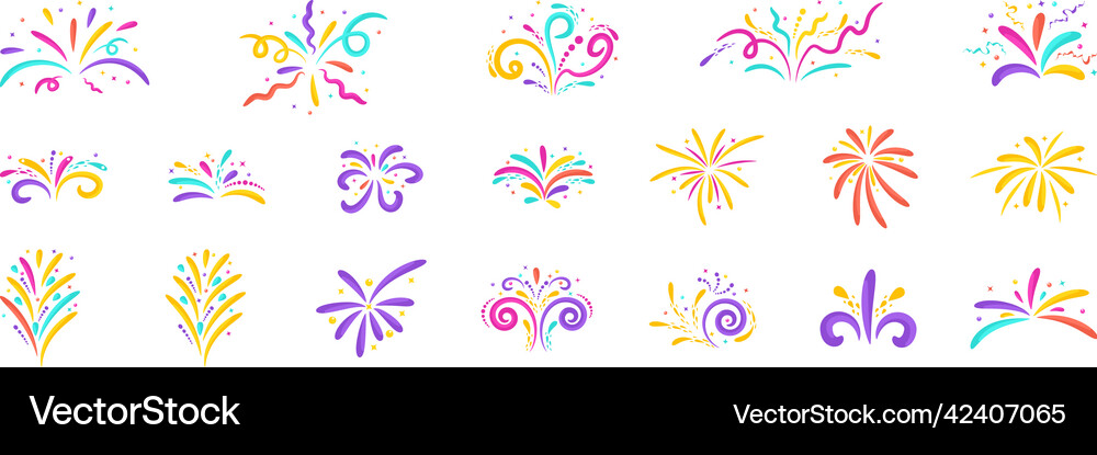 Colorful confetti bright holiday firework color Vector Image