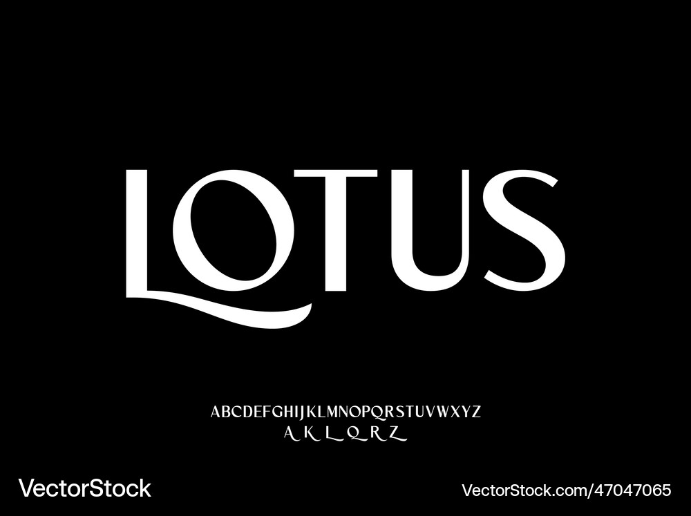 Elegant luxury sans serif display font Royalty Free Vector