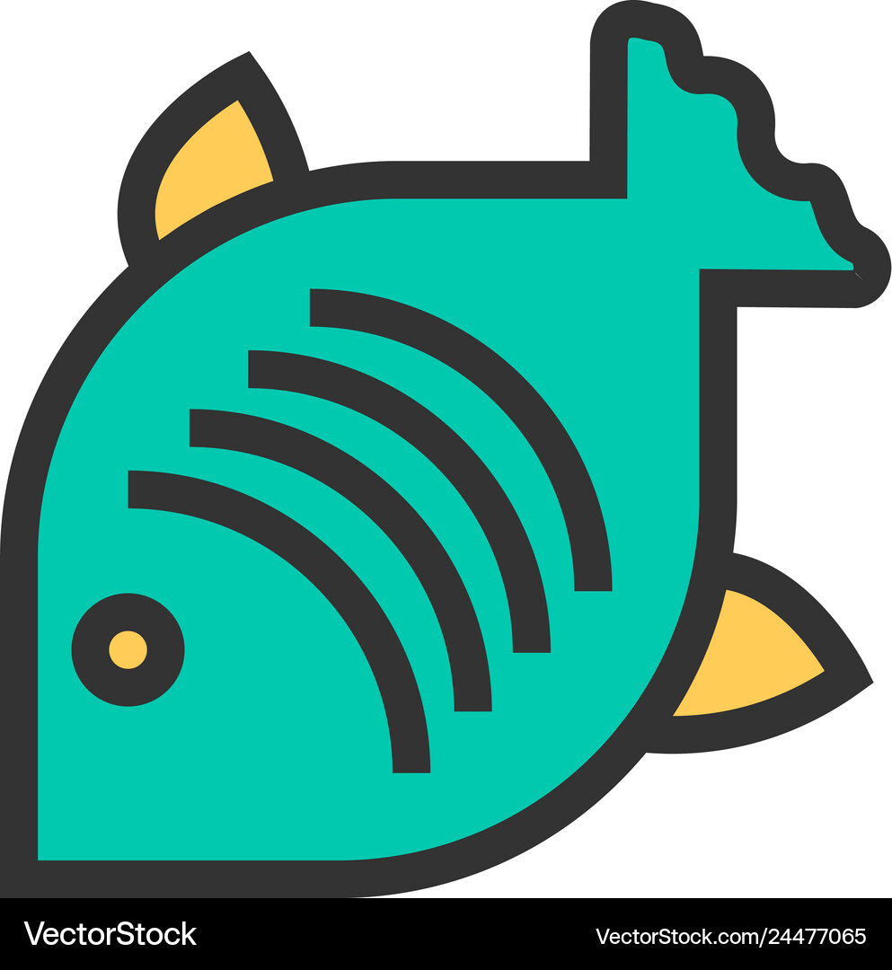 Fish icon design gastronomy icon design Royalty Free Vector