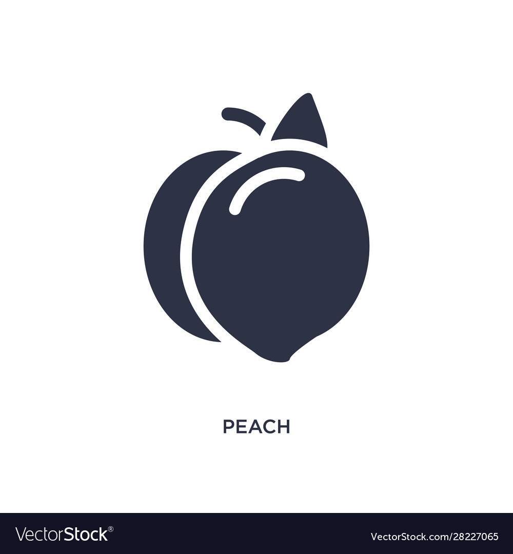 Peach icon on white background simple element Vector Image