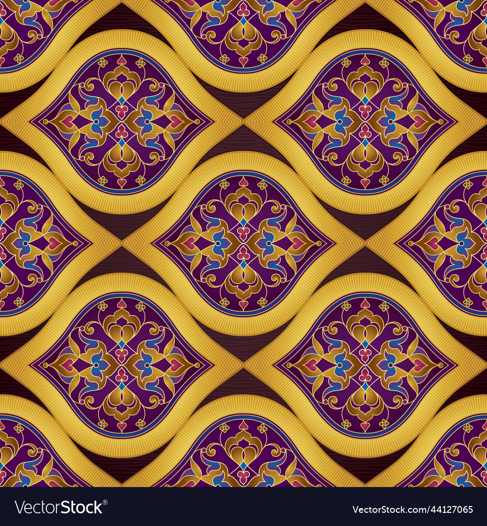 Seamless pattern in eastern style Royalty Free Vector Image