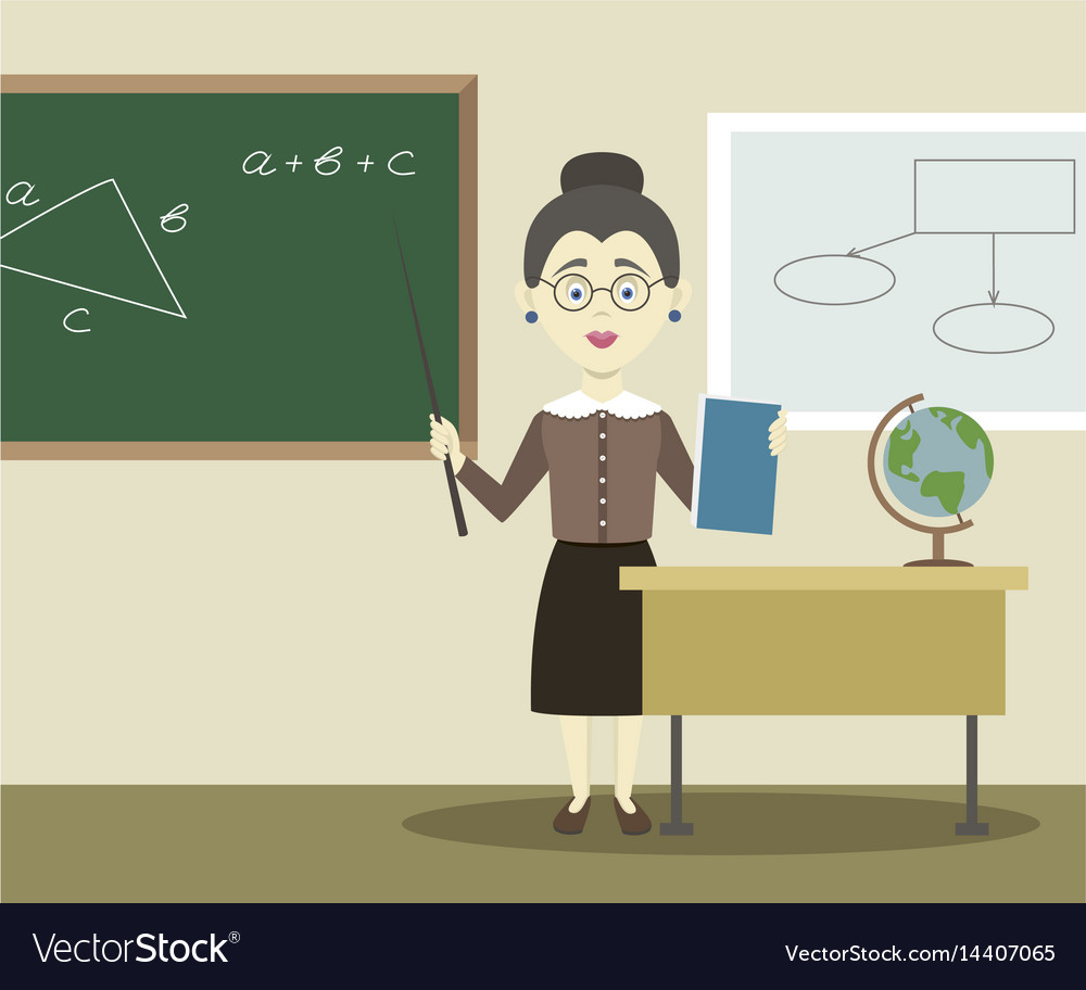 Smiling school teacher Royalty Free Vector Image