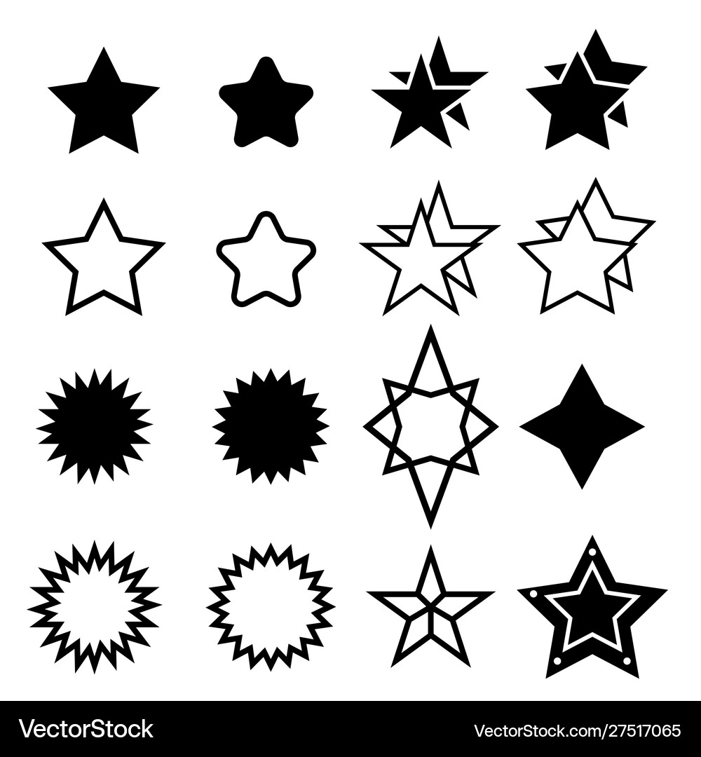 Stars sparkles sign symbol Royalty Free Vector Image