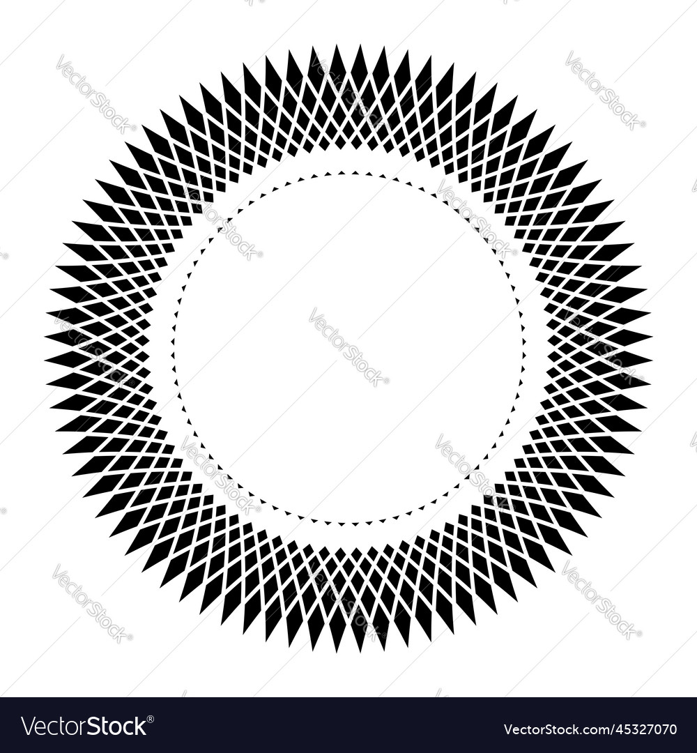 Circle pattern for round frame Royalty Free Vector Image
