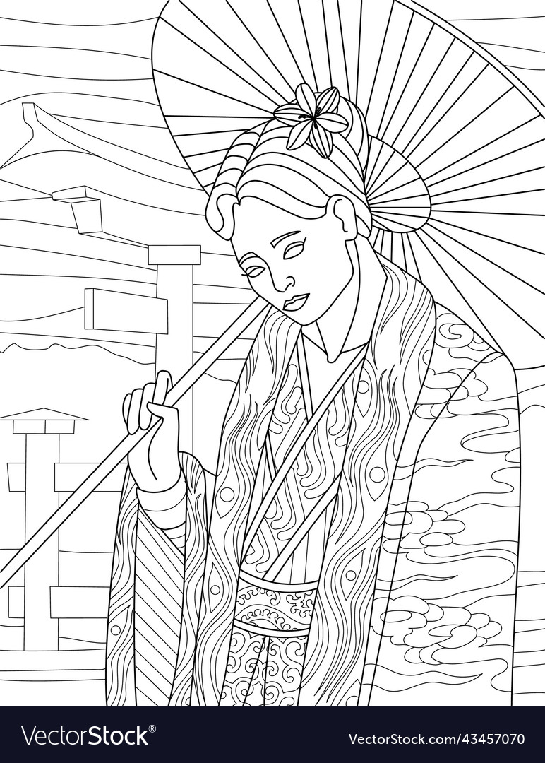 japanese design coloring pages