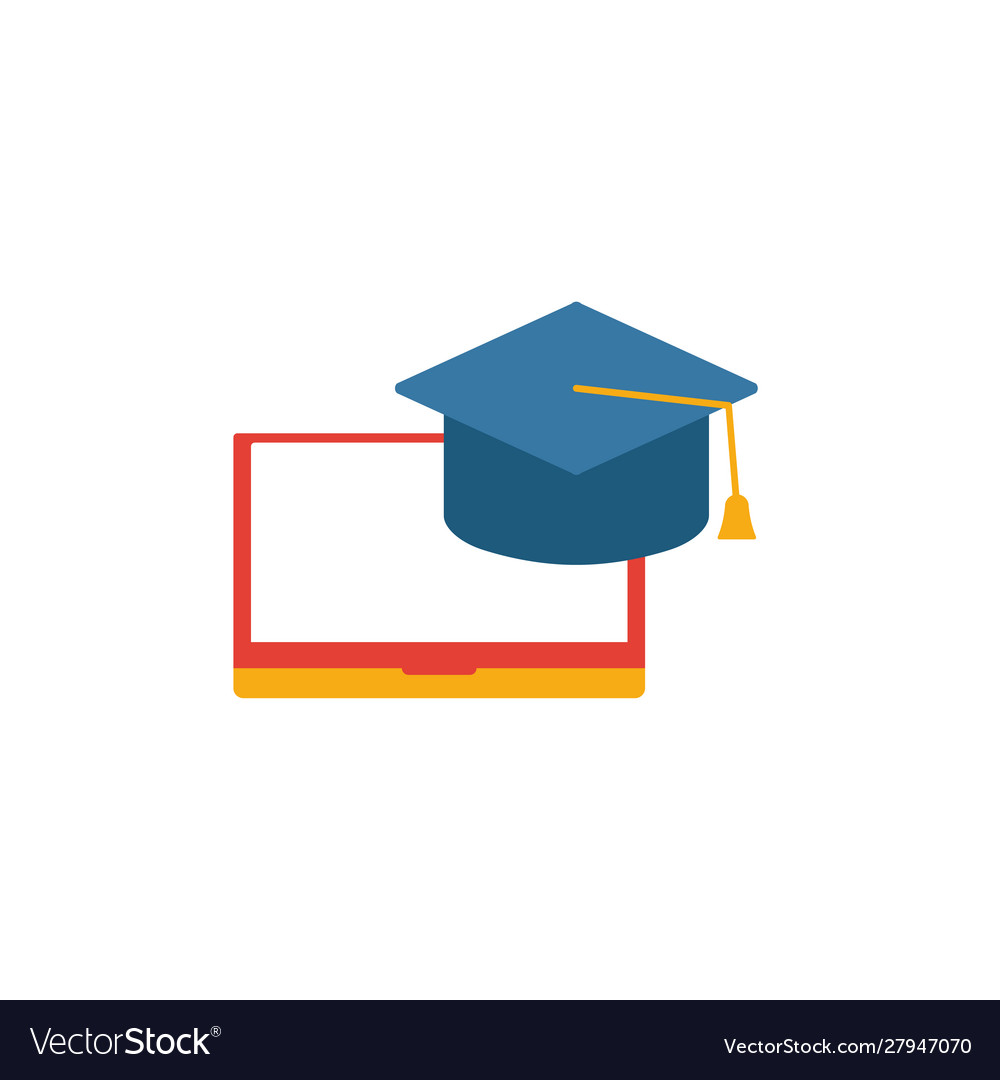 Interactive learning environment icon simple flat Vector Image