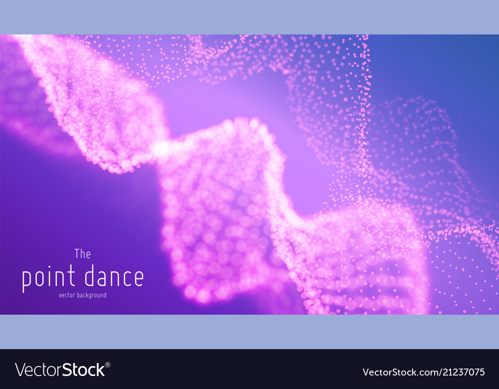 Abstract violet particle wave points array Vector Image
