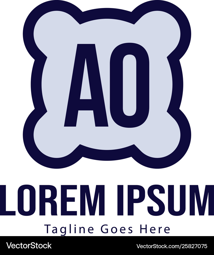 Ao letter logo design creative modern letters Vector Image