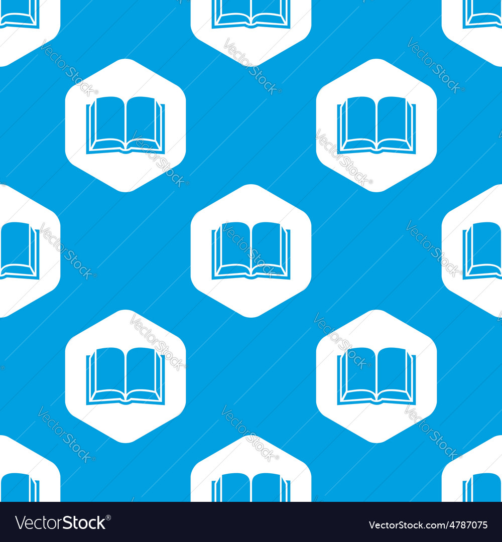 Book hexagon pattern Royalty Free Vector Image