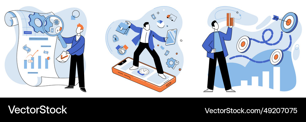 Business objectives the concept Royalty Free Vector Image